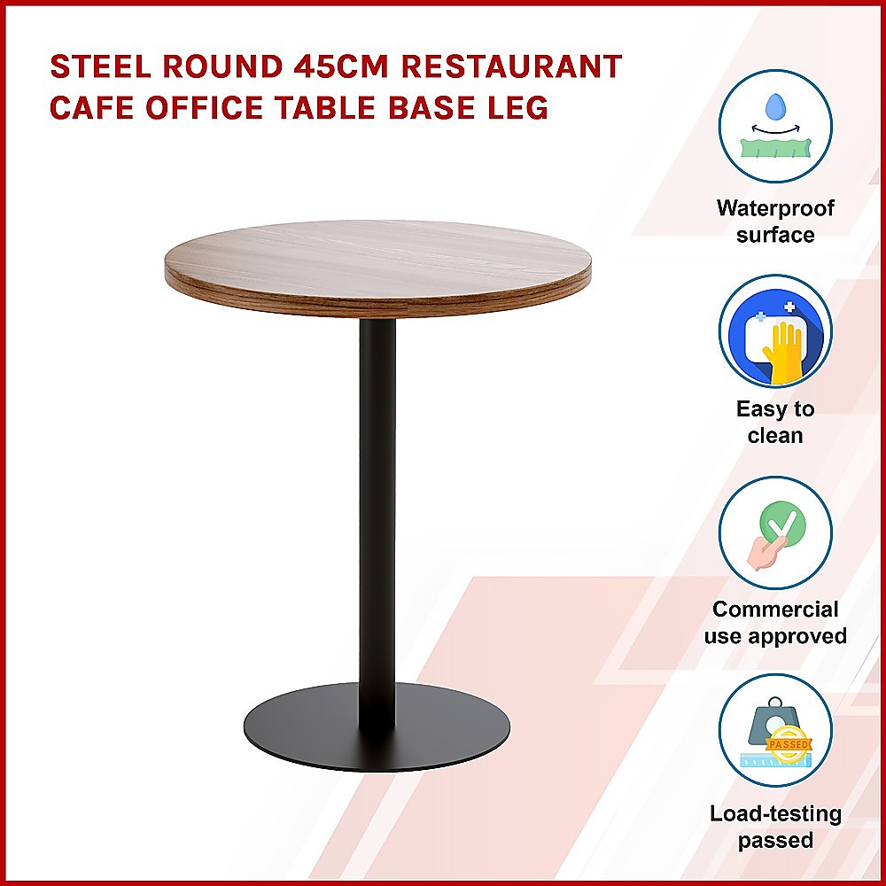 Steel Round 45cm Restaurant Cafe Office Table Base Leg ...